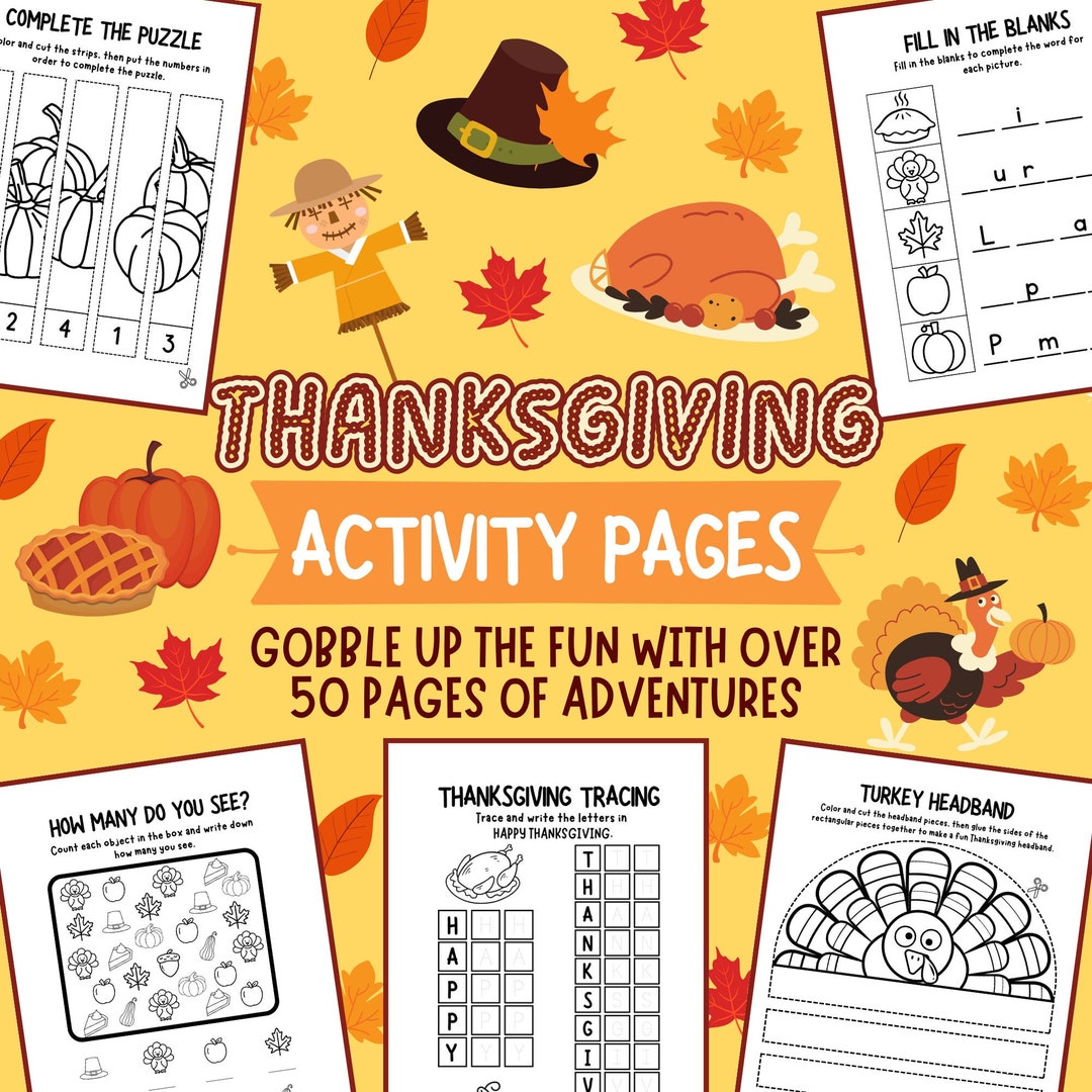 55 Thanksgiving Activity Pages for Kids | Thanksgiving Coloring Pages ...