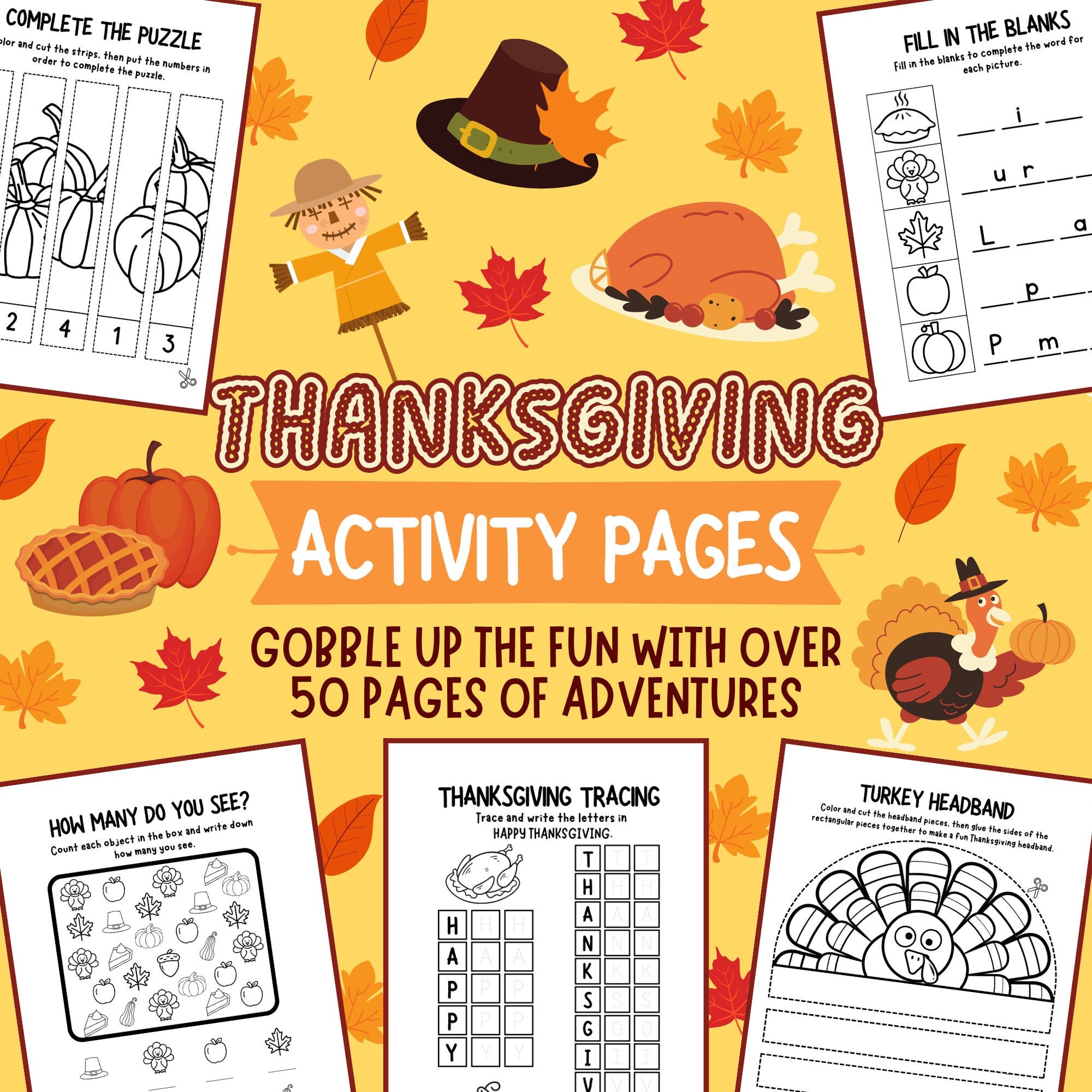 55 Thanksgiving Activity Pages for Kids | Thanksgiving Coloring Pages ...