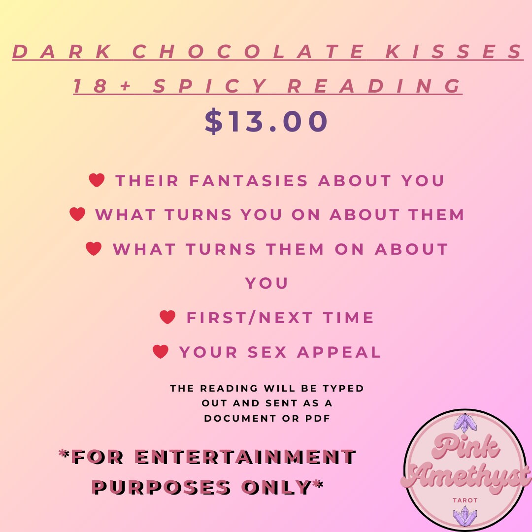 D A R K C H O C O L A T E K I S S E S - 18+ Spicy Reading - Etsy