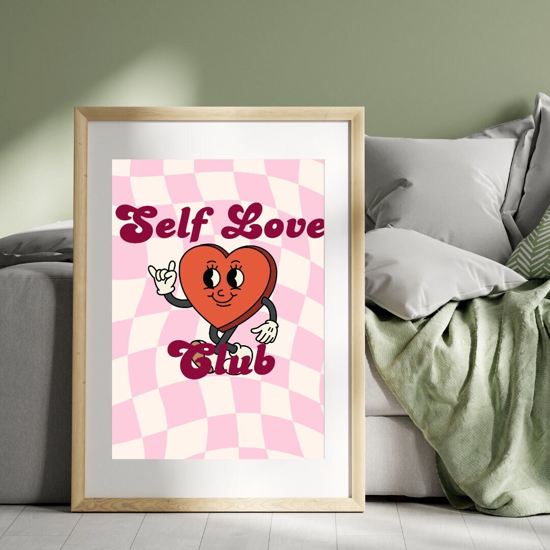 Groovy Retro Matte Vertical Posters - Hippie Self Love Club Room Decor ...