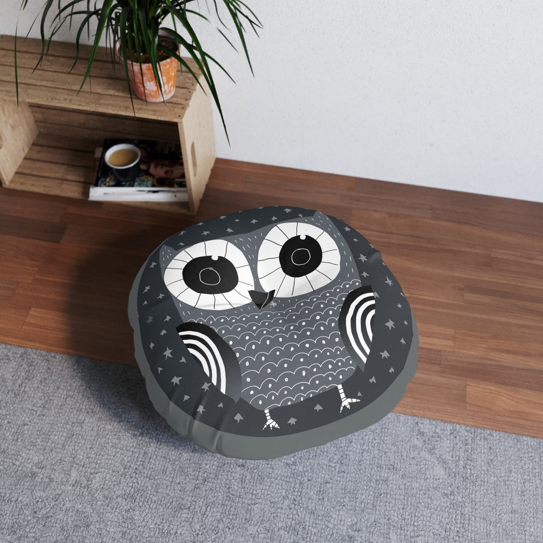 Round Floor Pillow With Owl Decoration for Day Care Cushion - Etsy