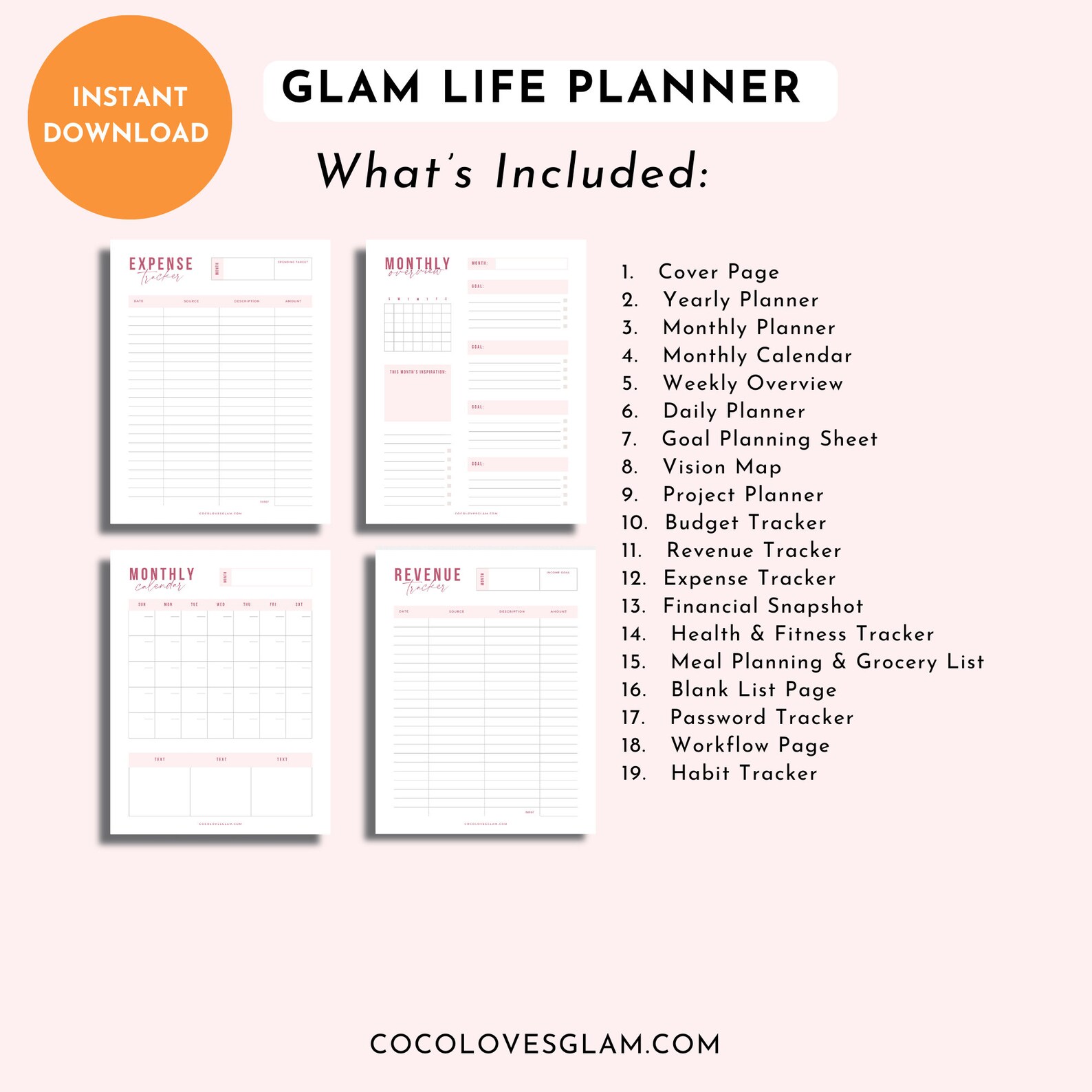 Planner Bundle for Makeup Artist , Printable Planner, Watercolor Makeup ...