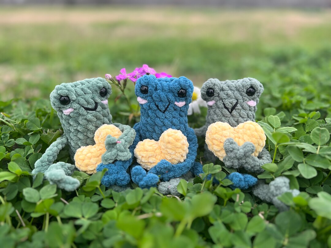 Leggy Froggy Crochet Plush Desk Friend - Etsy