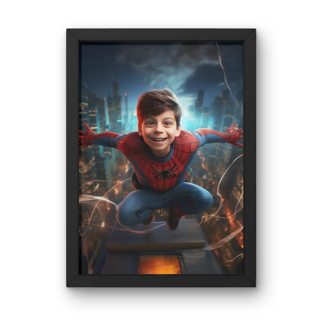 Personalized Spider-man Portrait, Custom Portrait From Photo, Spiderman ...