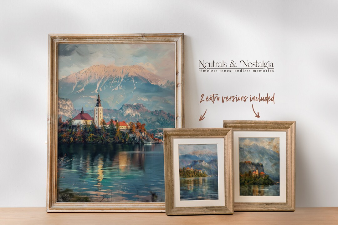 Julian Alps Lake Bled Bled Castle Wall Art 3 Printable Landscape ...