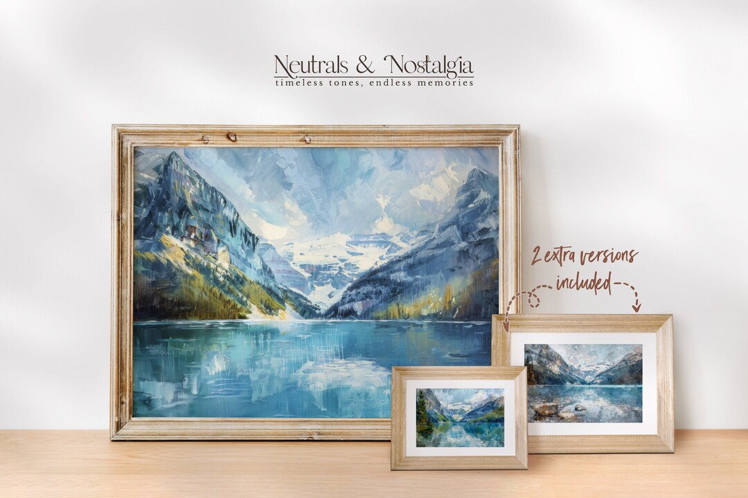 Banff Lake Louise Victoria Glacier Wall Art Prints Set of 3 Printable ...