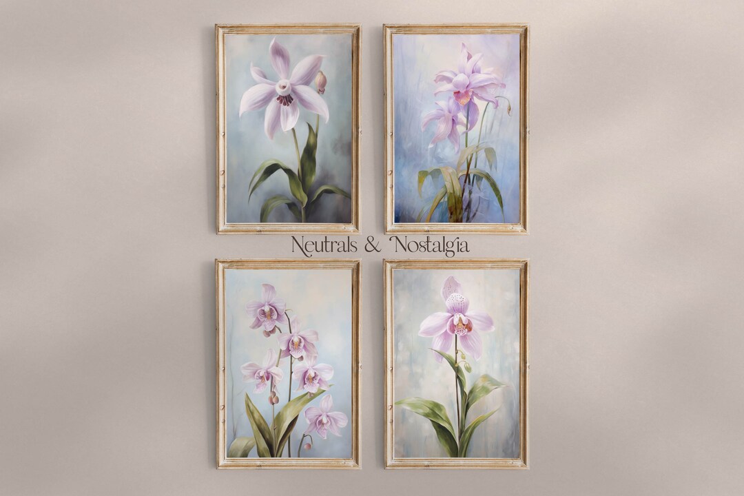 Vintage Printable Calypso Orchid Wild Flowers Botanical Prints Set of 4 ...