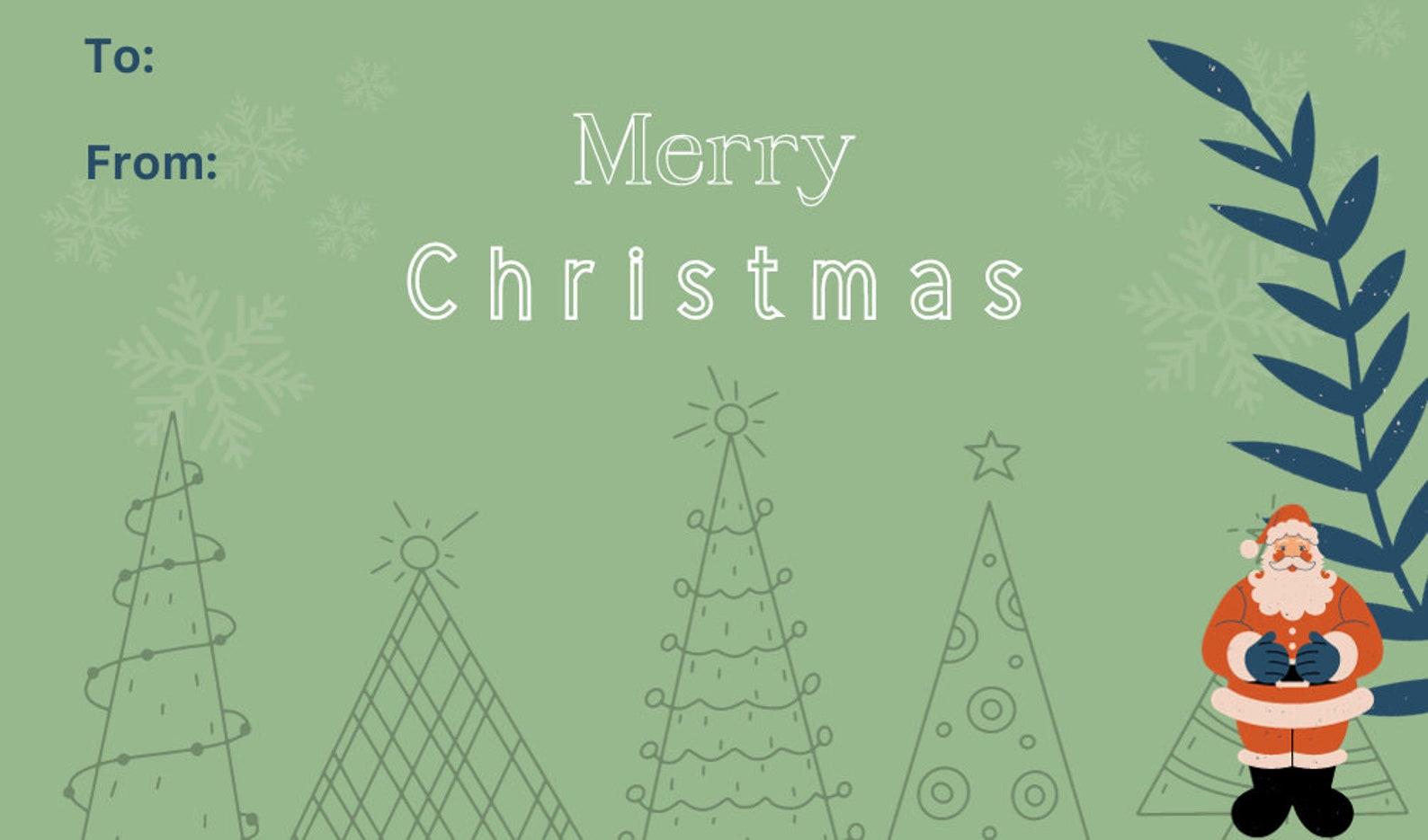 Editable Christmas Gift Tag Download Holiday Party Tag - Etsy