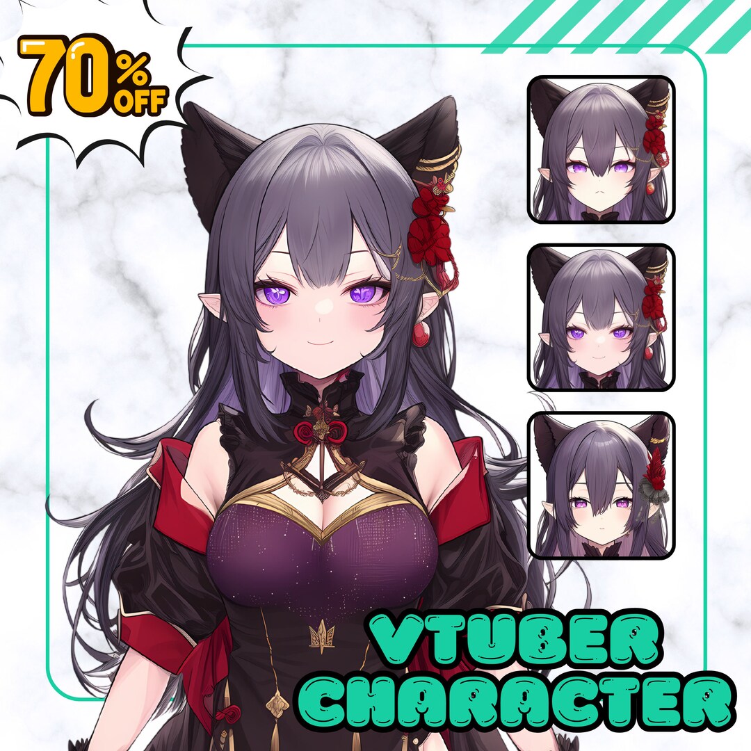 Custom Vtuber Model for Commercial Use Vtuber Character Live2d Vtuber ...