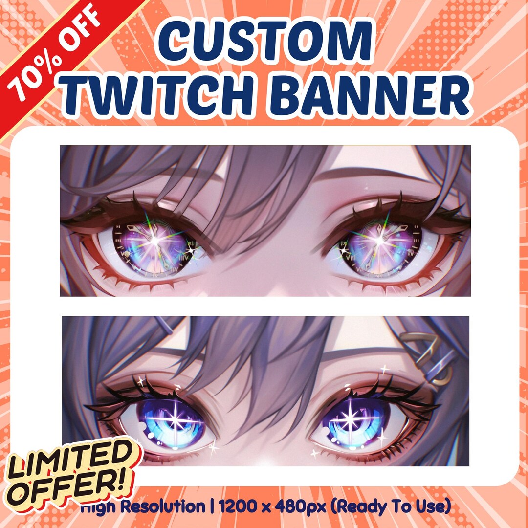 Custom Twich Banner Banner Design Twich Banner Eye Banner High ...