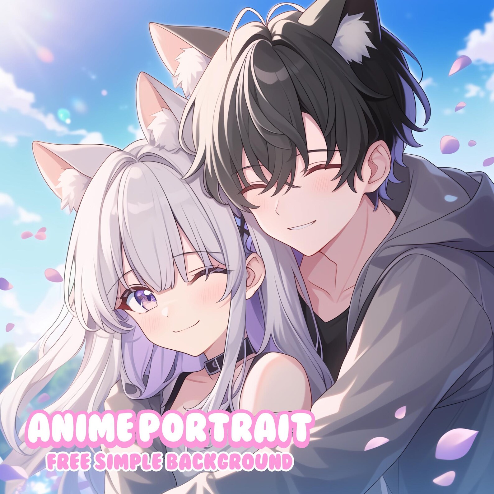 Custom Anime Portrait | Couple Gift, Custom Anime Art, Cute Cartoon ...