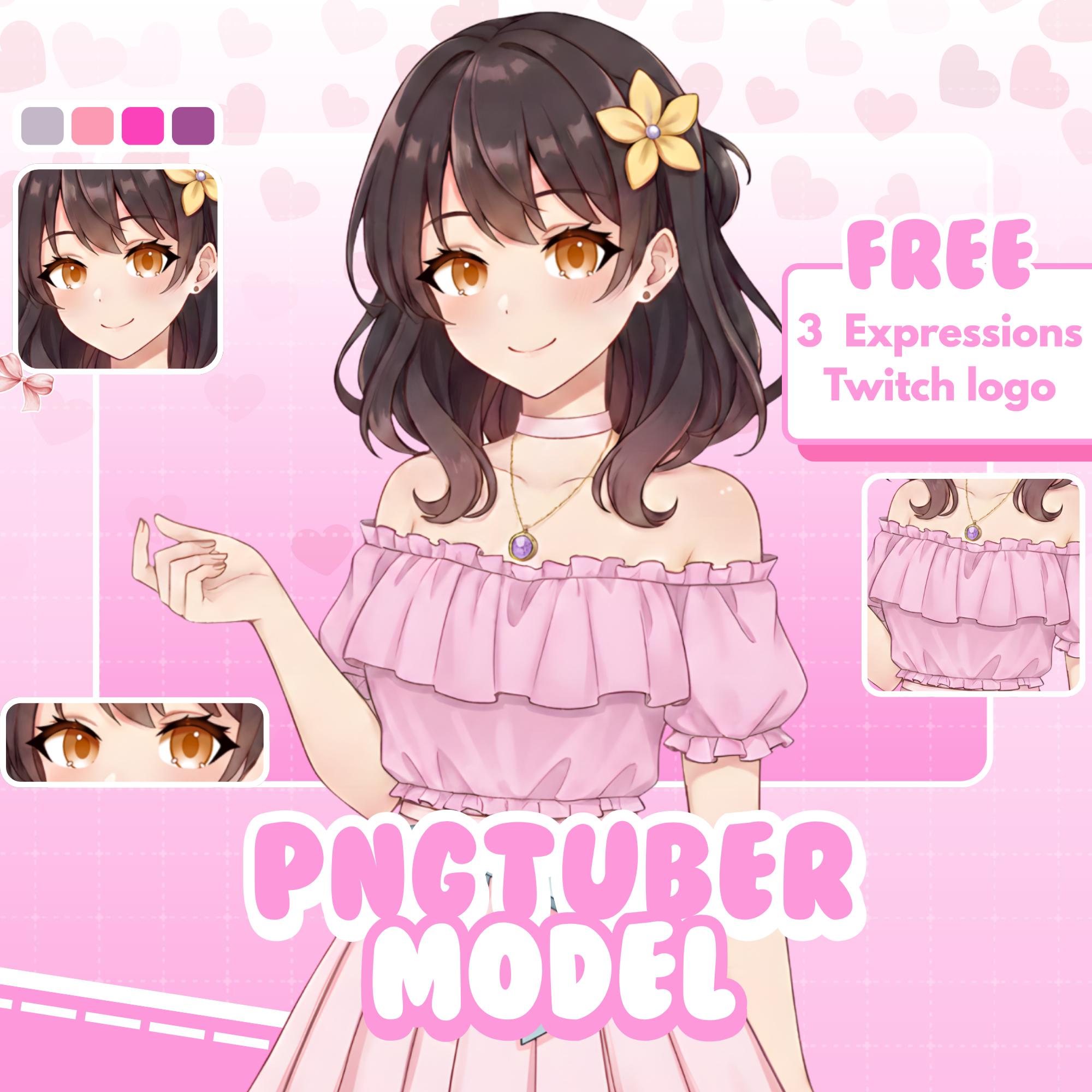 Custom Anime Pngtuber Model | Pngtuber Character Design for Stream ...