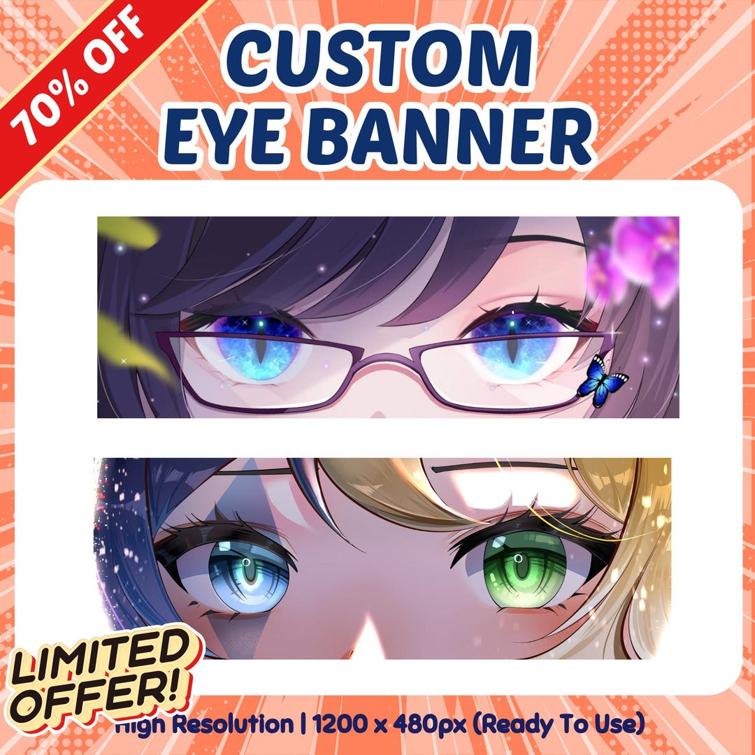 Custom Eye Banner Custom Twitch Banner Eye Banner Twitch Discord ...