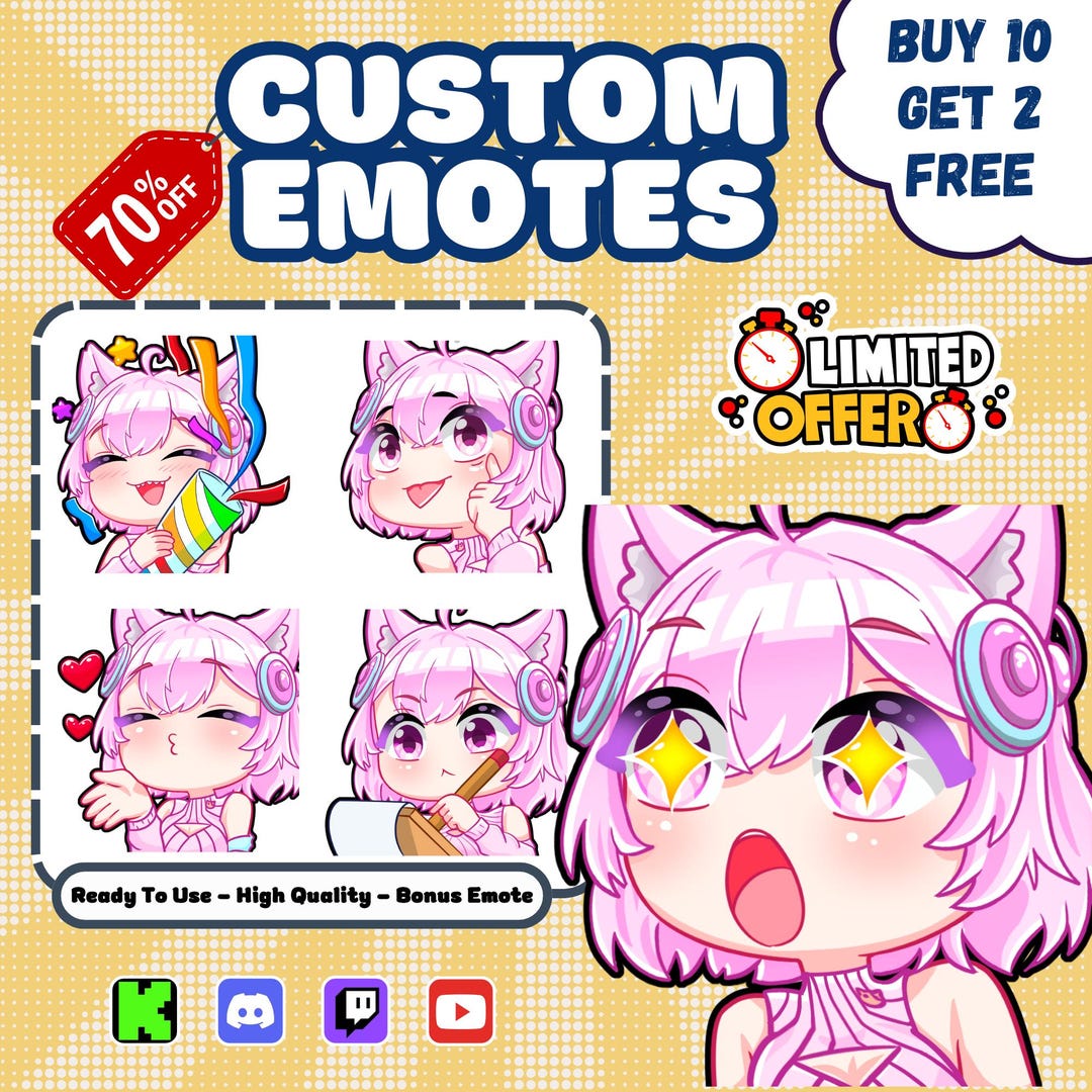 CUSTOM Twitch Emote Animated Emotes Twitch Emote for Streamer Discord ...