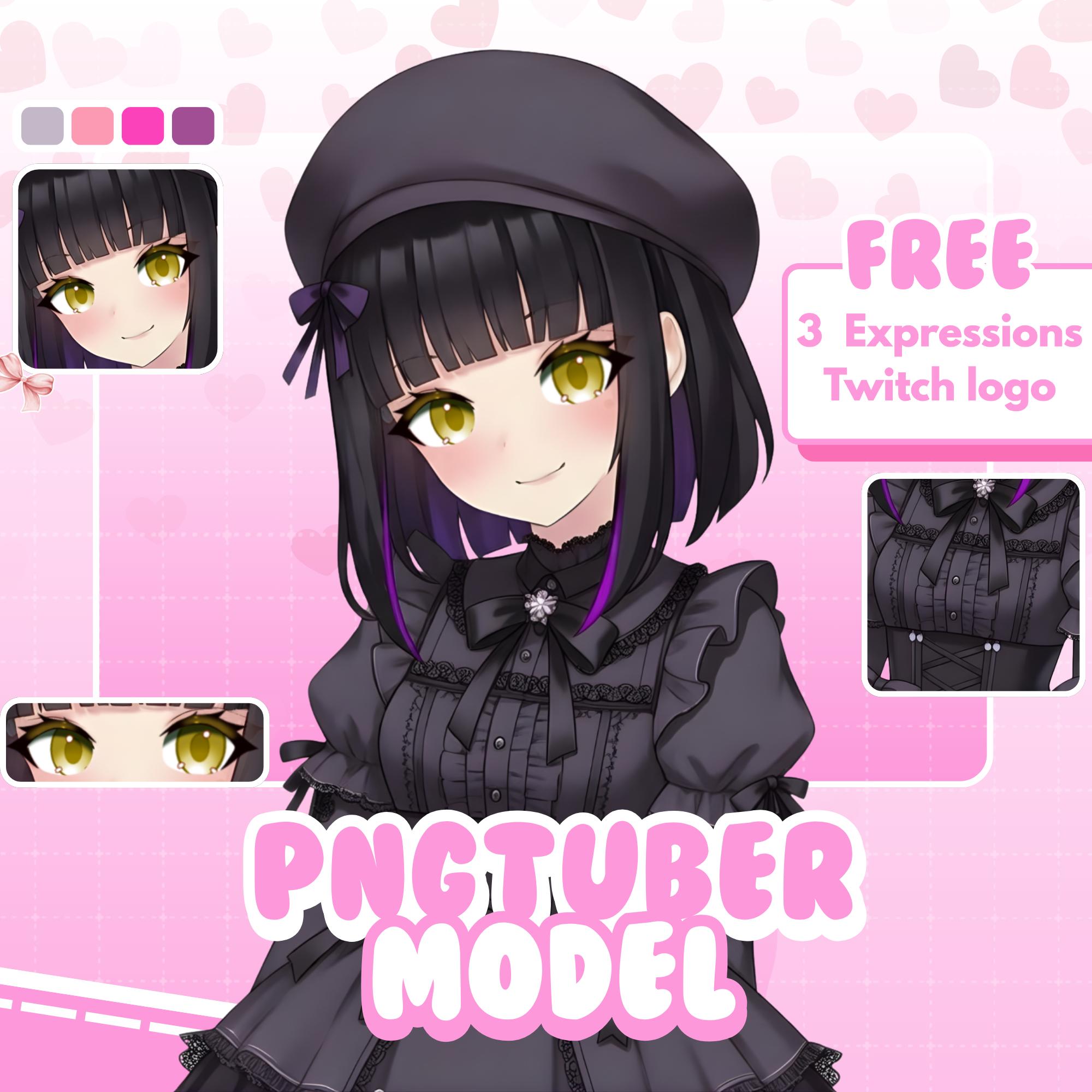 Custom Anime Pngtuber Model | Pngtuber Character Design for Stream ...