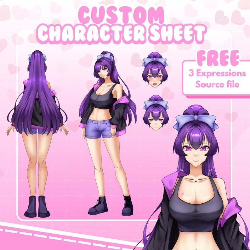 Custom Character Sheet Commission | Custom Character Reference Sheet for Your Avatar | Custom ...