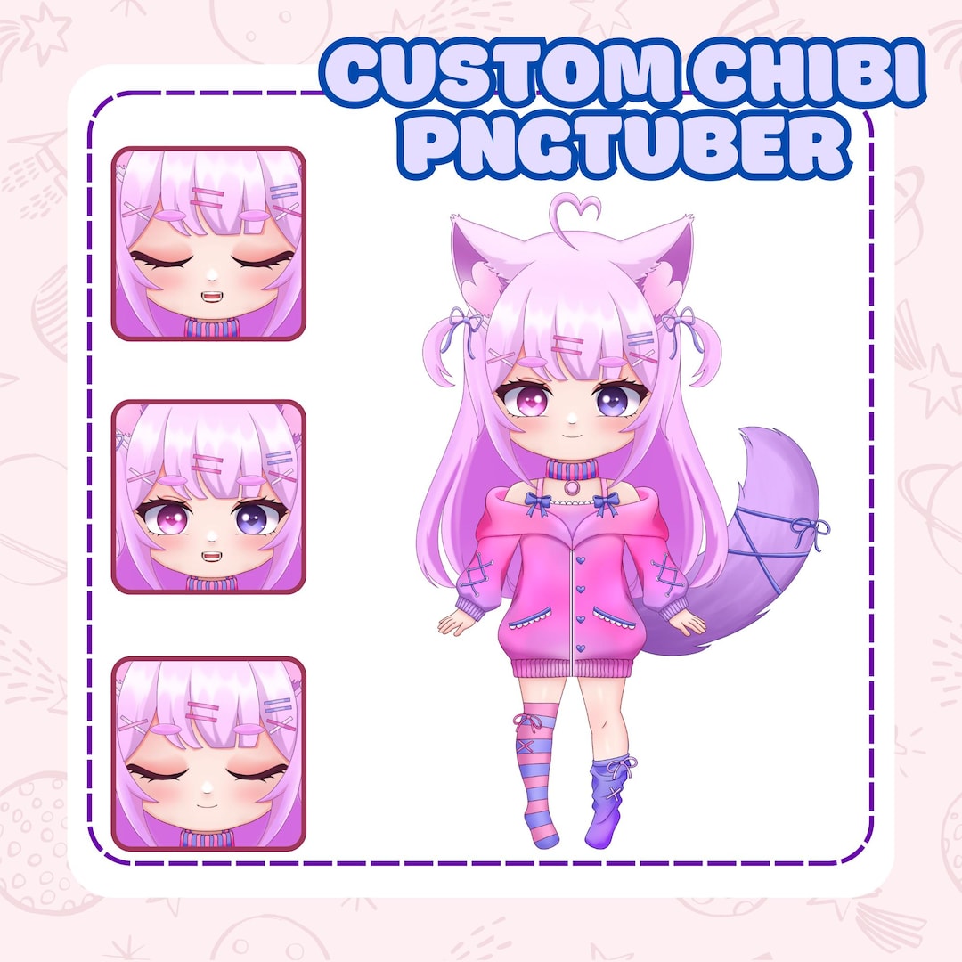 Chibi Pngtuber, Custom Chibi Pngtuber Model, Vtuber Model, Pngtuber ...