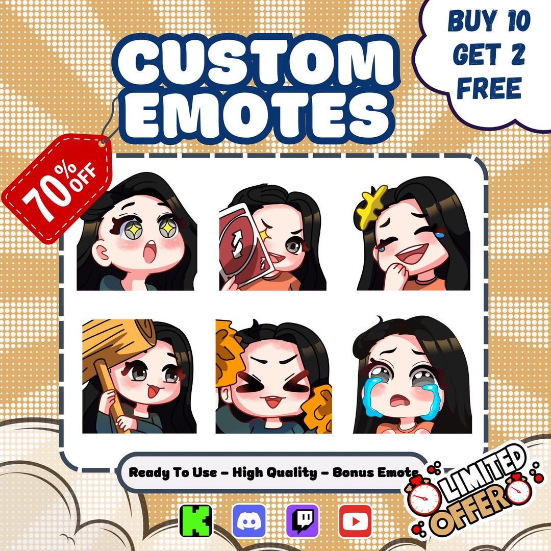 CUSTOM Twitch Emote Animated Emotes Twitch Emote for Streamer Discord ...