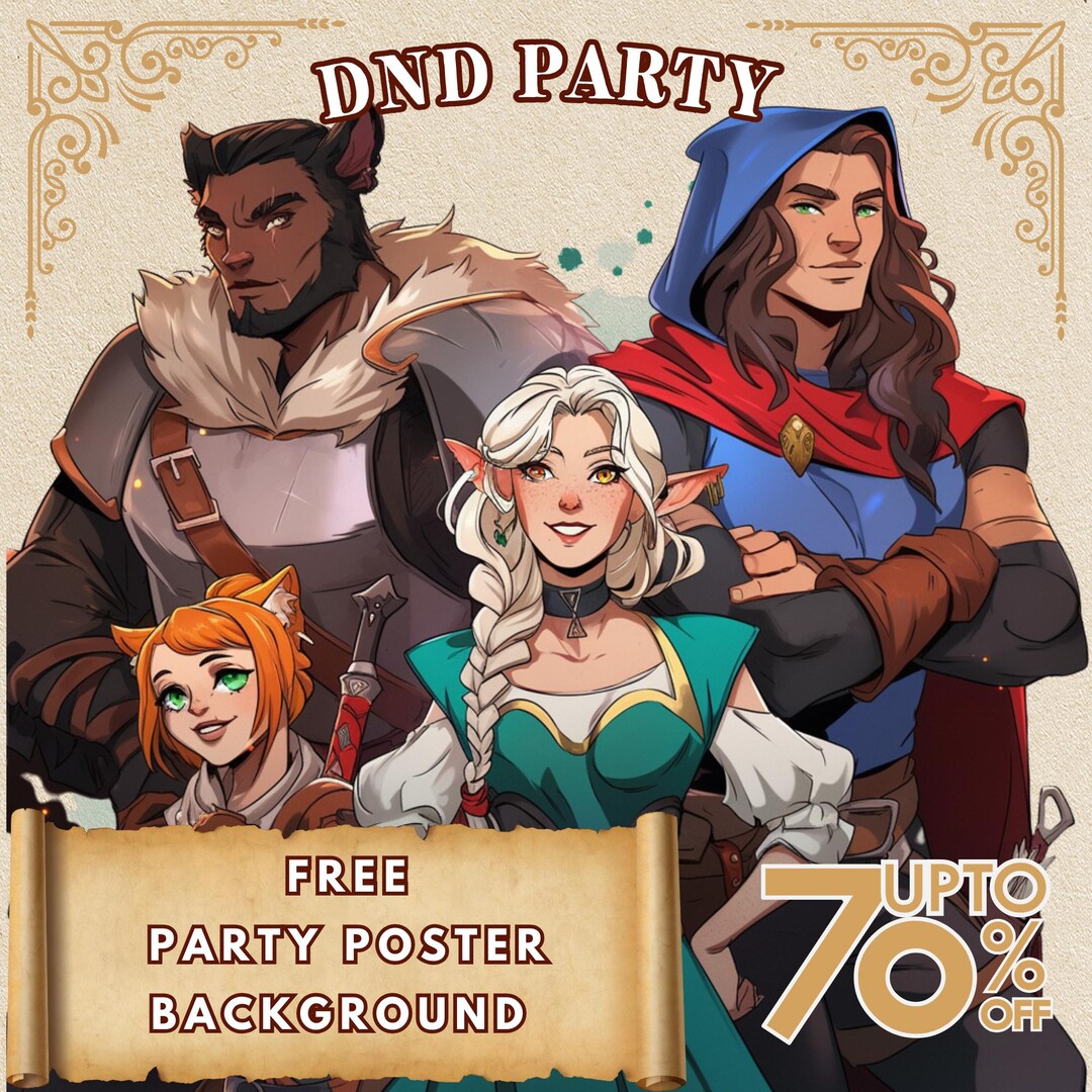 Custom DND PARTY, Dnd Character, Dnd Commission, Dnd Party, Dnd Custom, Dnd Group, Dnd Gift ...