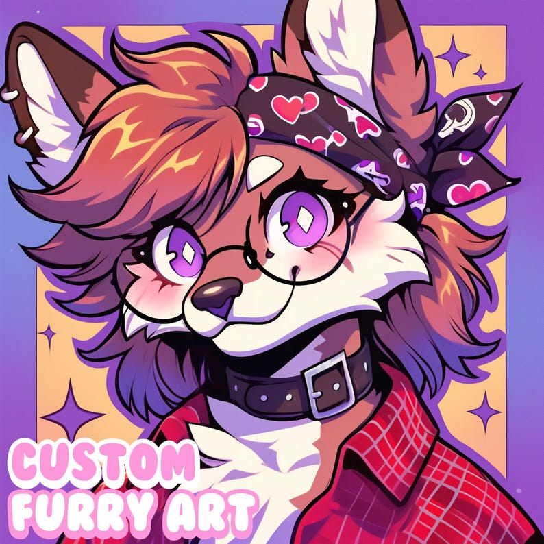 Custom Furry Art Commission | Anime Furry Headshot Icon PFP | Anthro ...