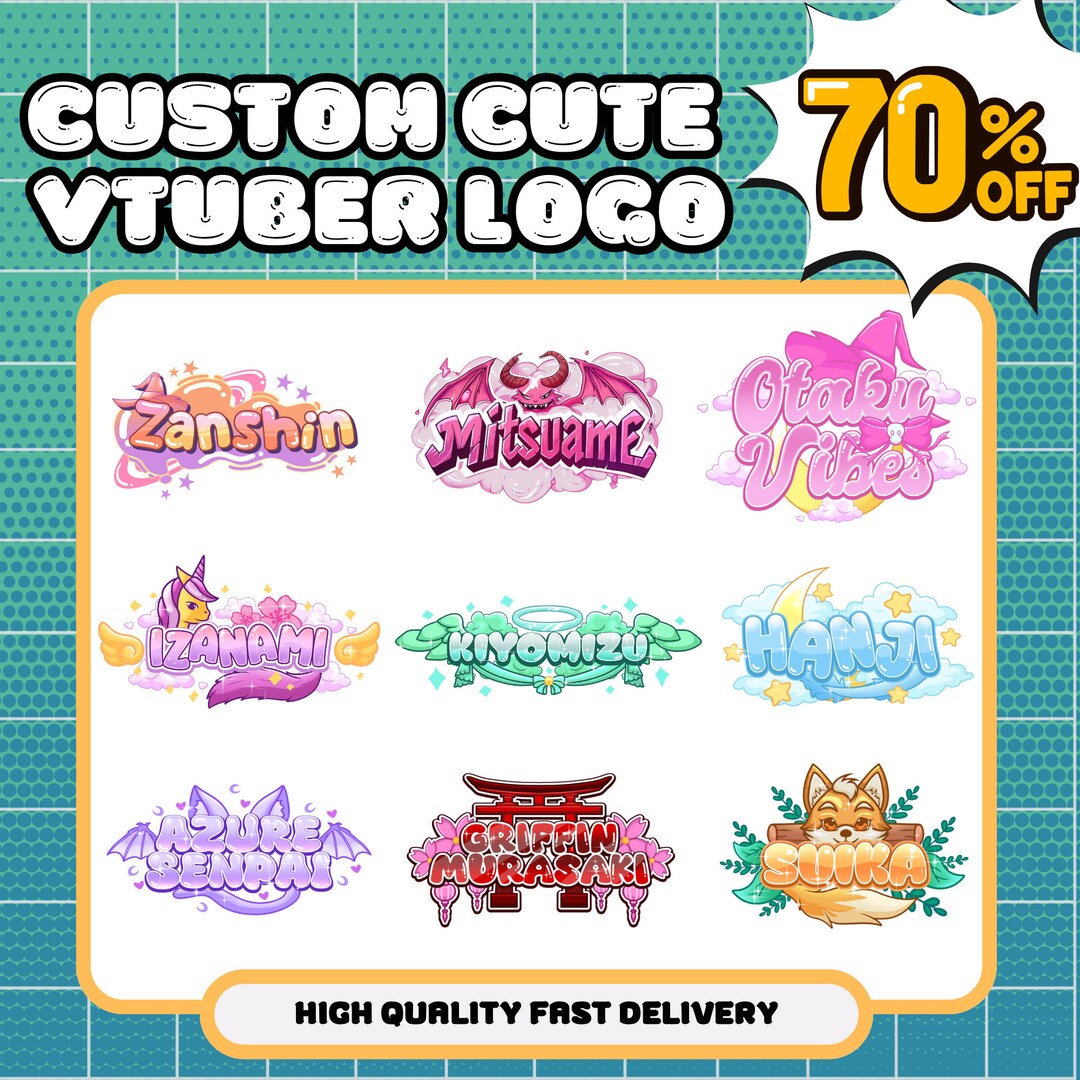 CUSTOM VTUBER LOGO : Giftuber Logo, Kawaii Logo, Cute Vtuber and ...