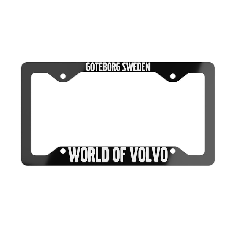 World of Volvo Cars GOTEBORG Sweden Black Metal License Plate Frame - Etsy
