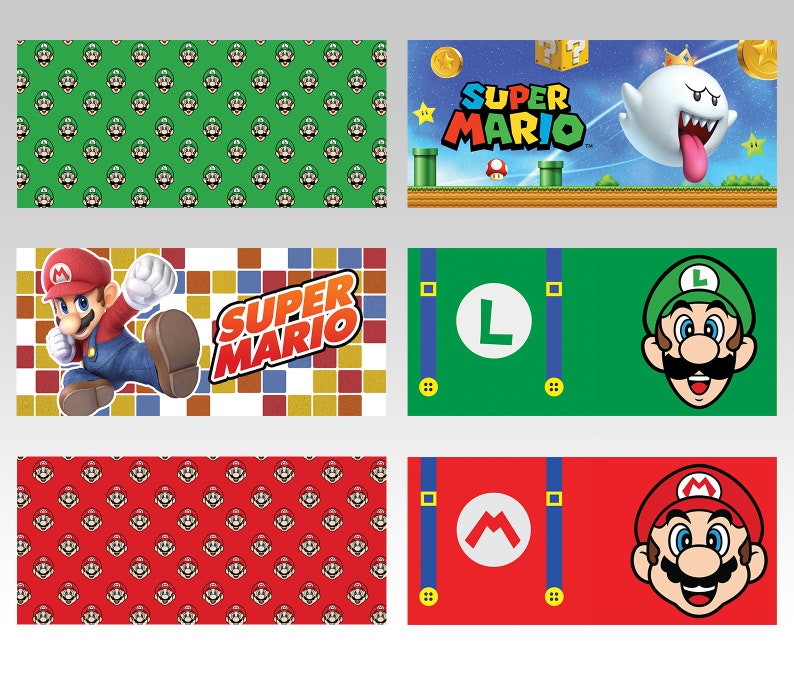Super Mario Bros Mugs Design Pack, Mario and Luigi Pack of 45 Designs ...