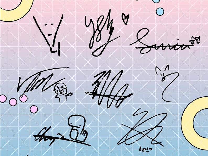 Stray Kids Names Signatures Tshirt Designs, Stickers, SKZOO, Vectors ...