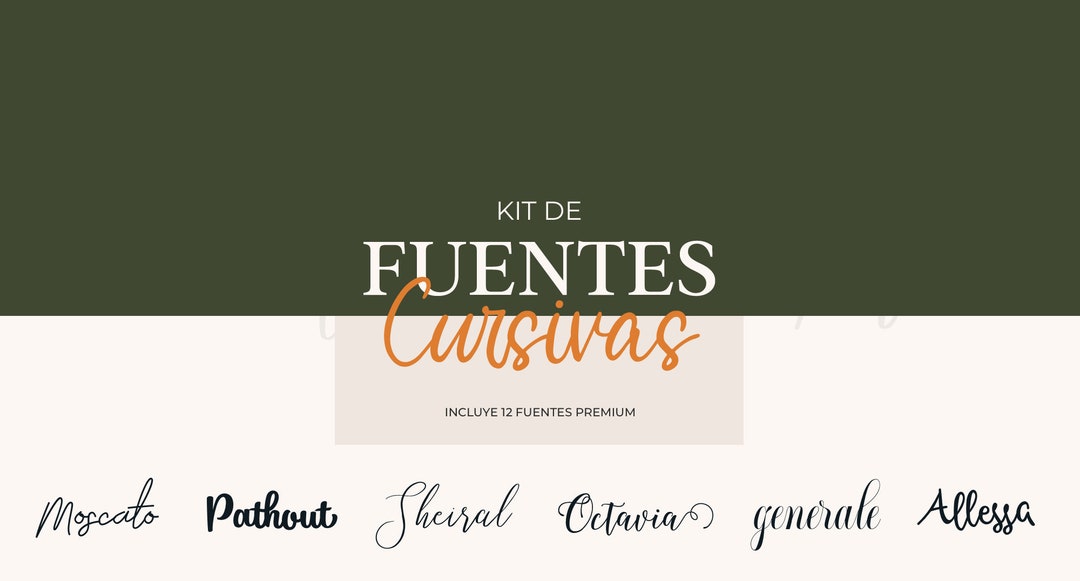 Pack of 12 Premium Cursive Fonts, Typefaces or Letters Script Fonts for ...