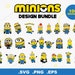 Minions SVG PNG EPS +100 Graphic Elements Minion Vectorized Designs - Etsy