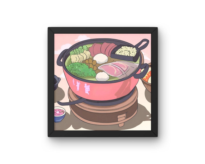Set of 5 Anime Hotpot Digital Prints 12x12 Inches Instant Download ...