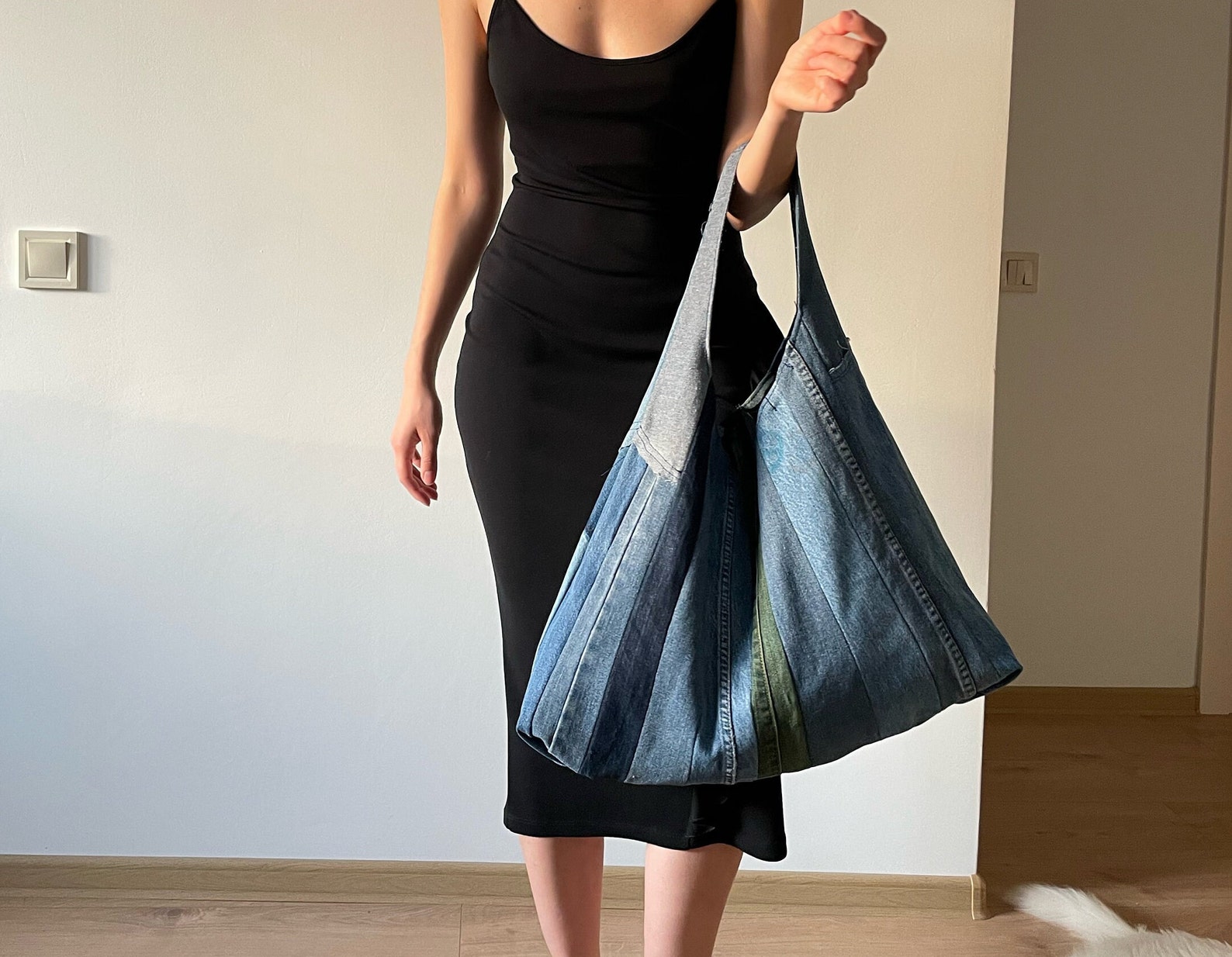 Upcycled Jeans Tote Bag One of a Kind Denim Bag Everyday Bag - Etsy