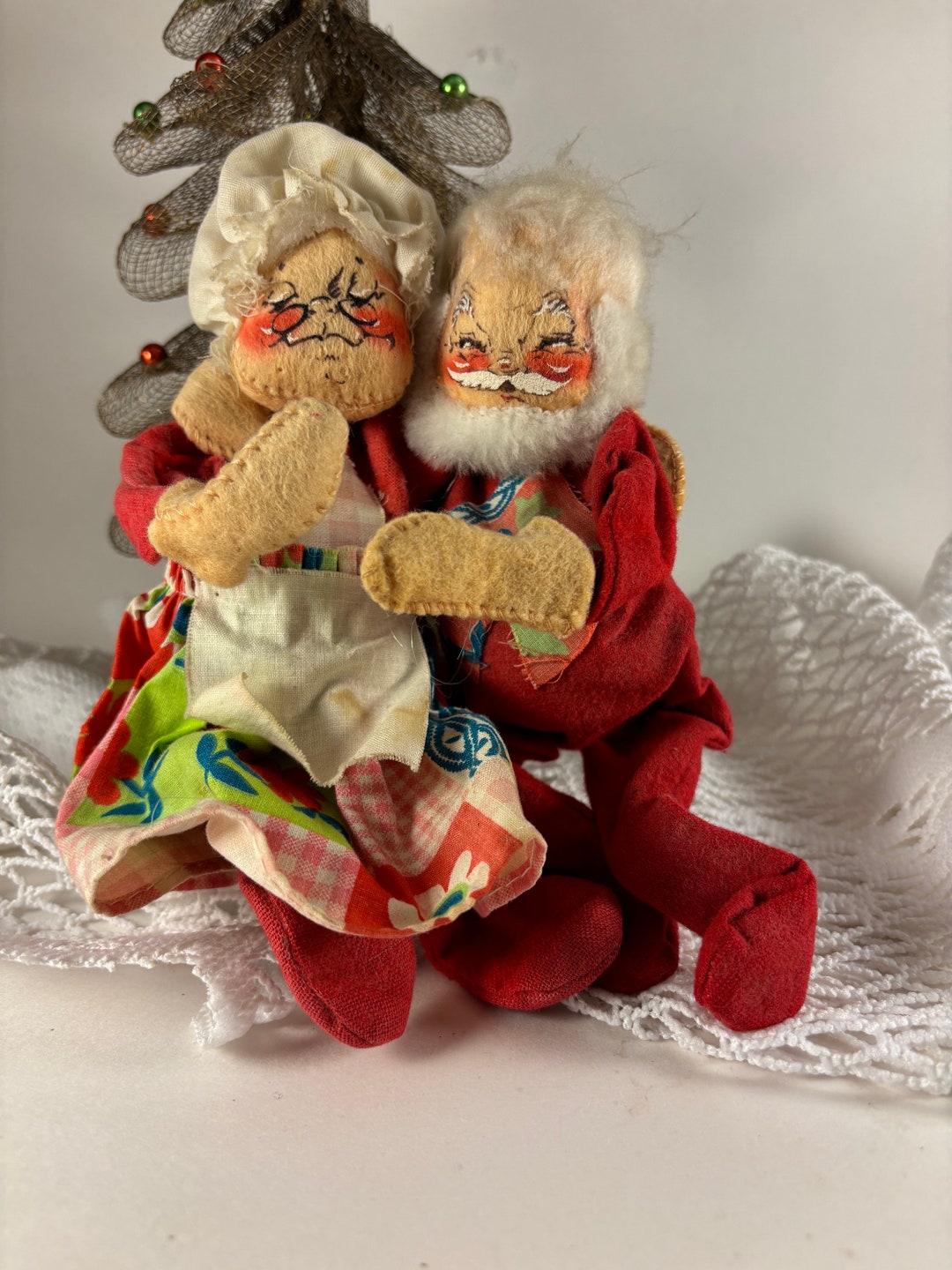 1970's Pair of Annalee Santa and Mrs. Claus Dolls - Etsy