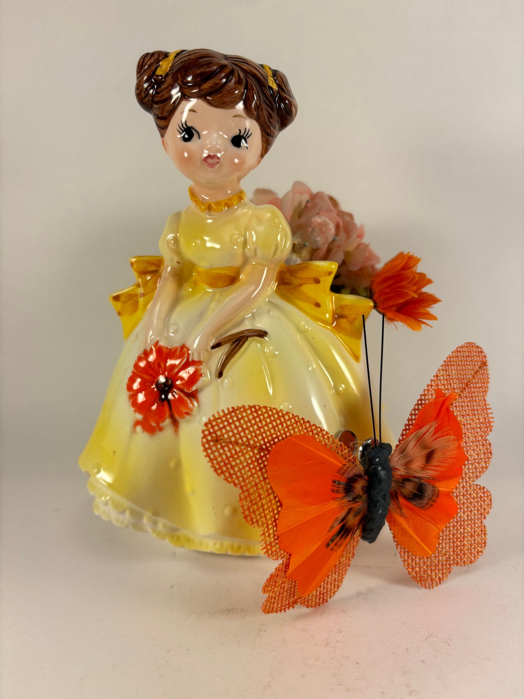 Vtg CAFFCO Japan Planter Girl #E-3147 - Etsy