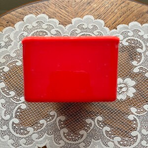 Mid Century Red Plastic Storage Box - Etsy