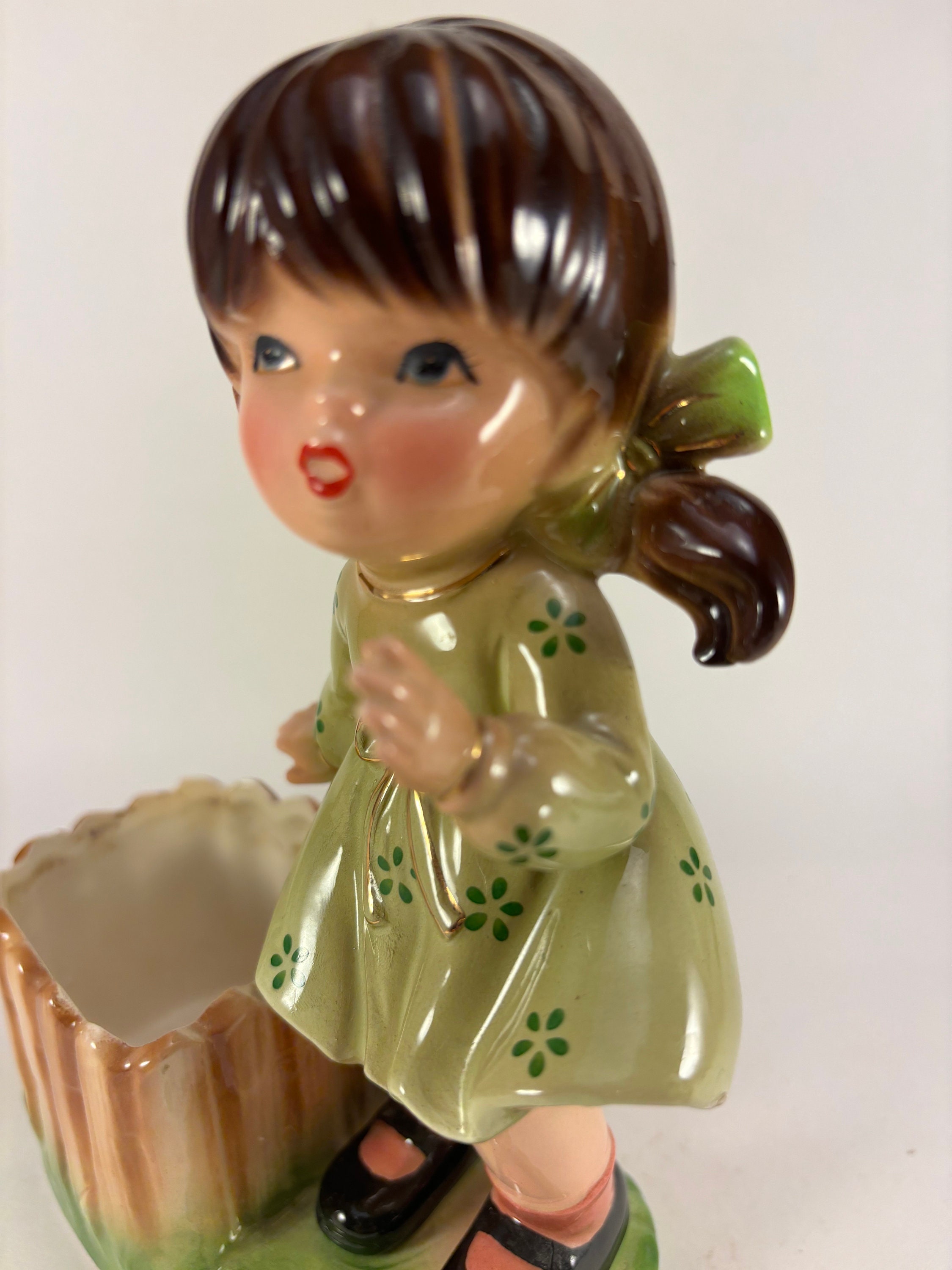 1960's Inarco Planter Girl #E2870 Green - Etsy