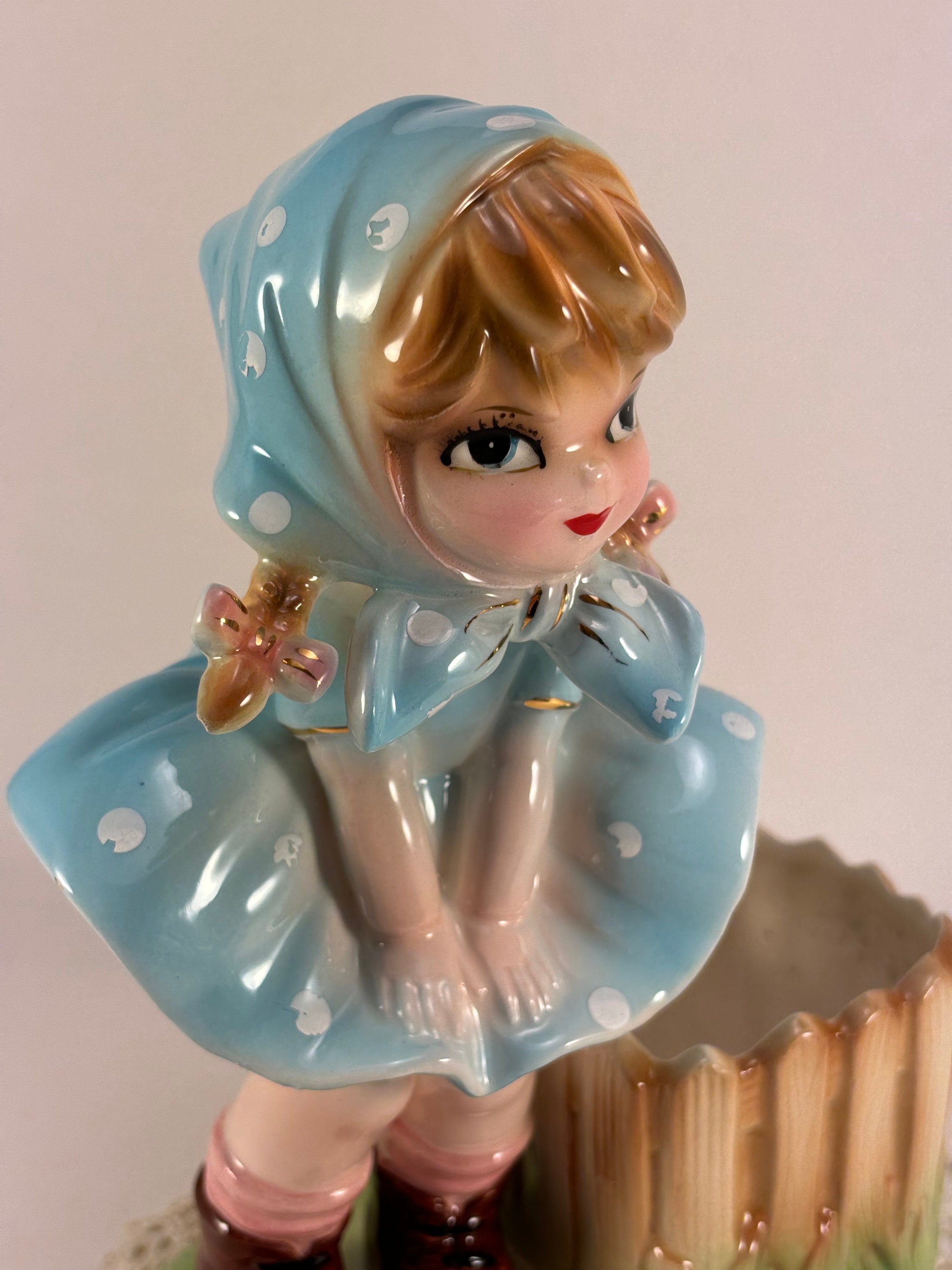 1960's Inarco Planter Girl #E2449 Blue - Etsy