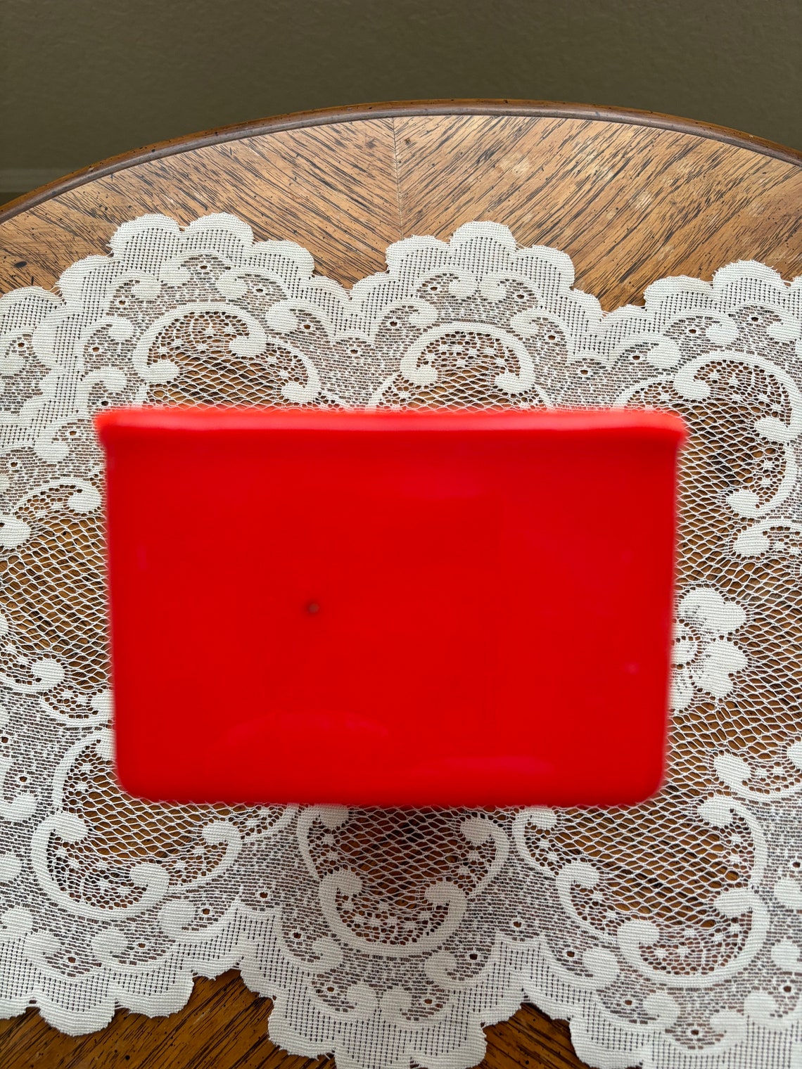 Mid Century Red Plastic Storage Box - Etsy