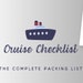 Essential Cruise Ship Checklist 3-page Printable PDF Cruise - Etsy