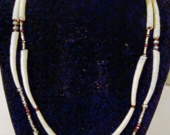 Native American Indian Dentalium Shell Beaded Choker Necklace Large ...