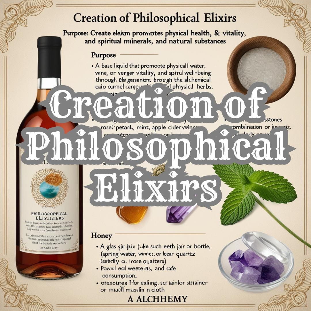 Creation of Philosophical Elixirs Craft Elixirs for Health, Vitality & Spiritual Well-being ...