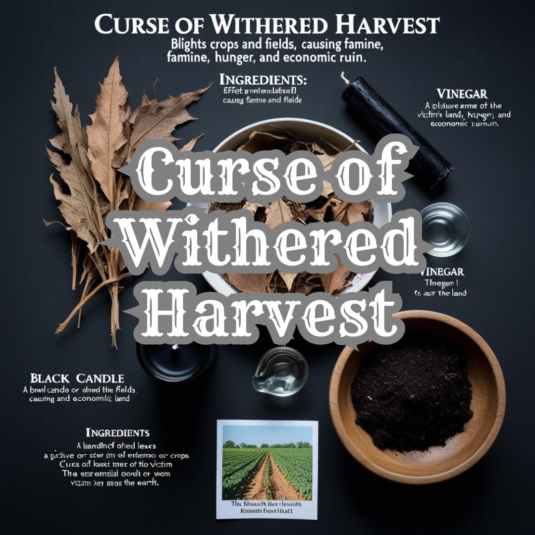 Curse of Withered Harvest Blight Crops & Fields Dark Magic Ritual for ...