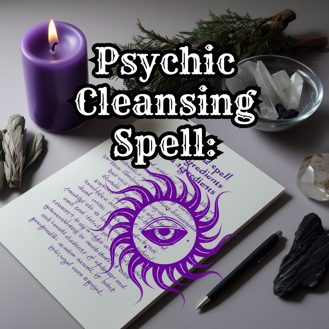 Psychic Cleansing Spell - Purify Energy, Digital Download, Wiccan Magic ...