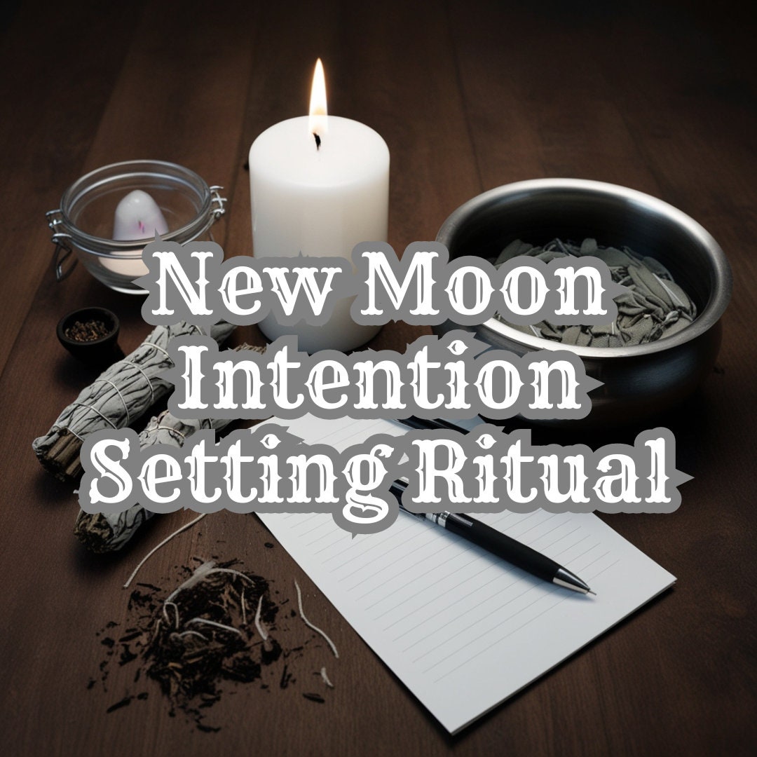 New Moon Intention Setting Ritual: Lunar Cycle Spell (digital Download ...