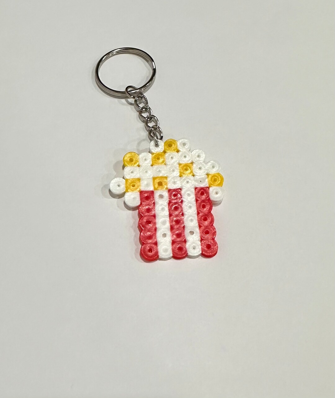 Popcorn Perler Beads Keychain - Etsy