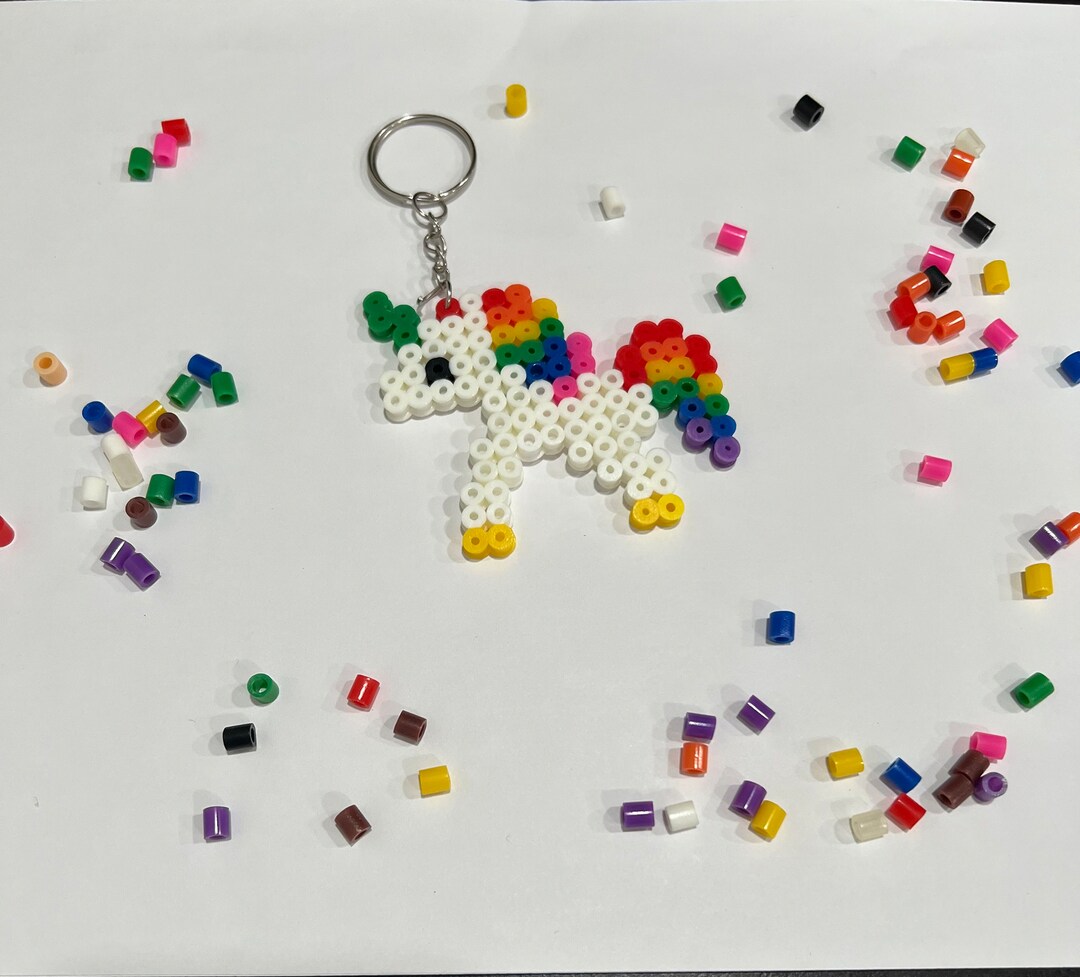 Unicorn Perler/hama Beads Keychain - Etsy