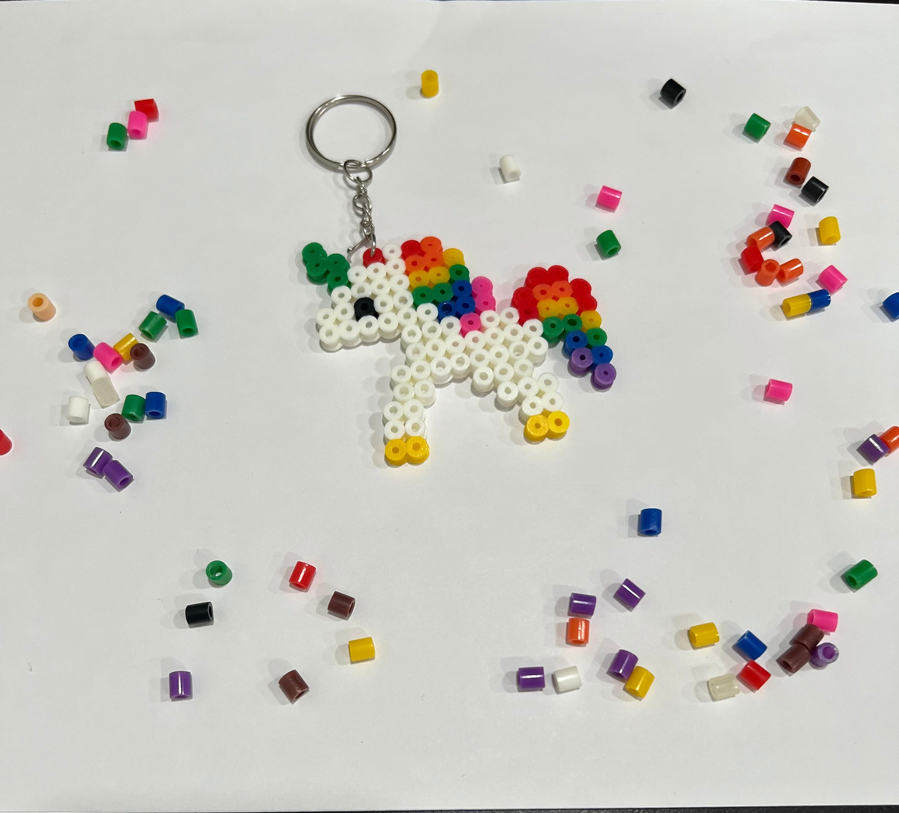 Unicorn Perler/hama Beads Keychain - Etsy