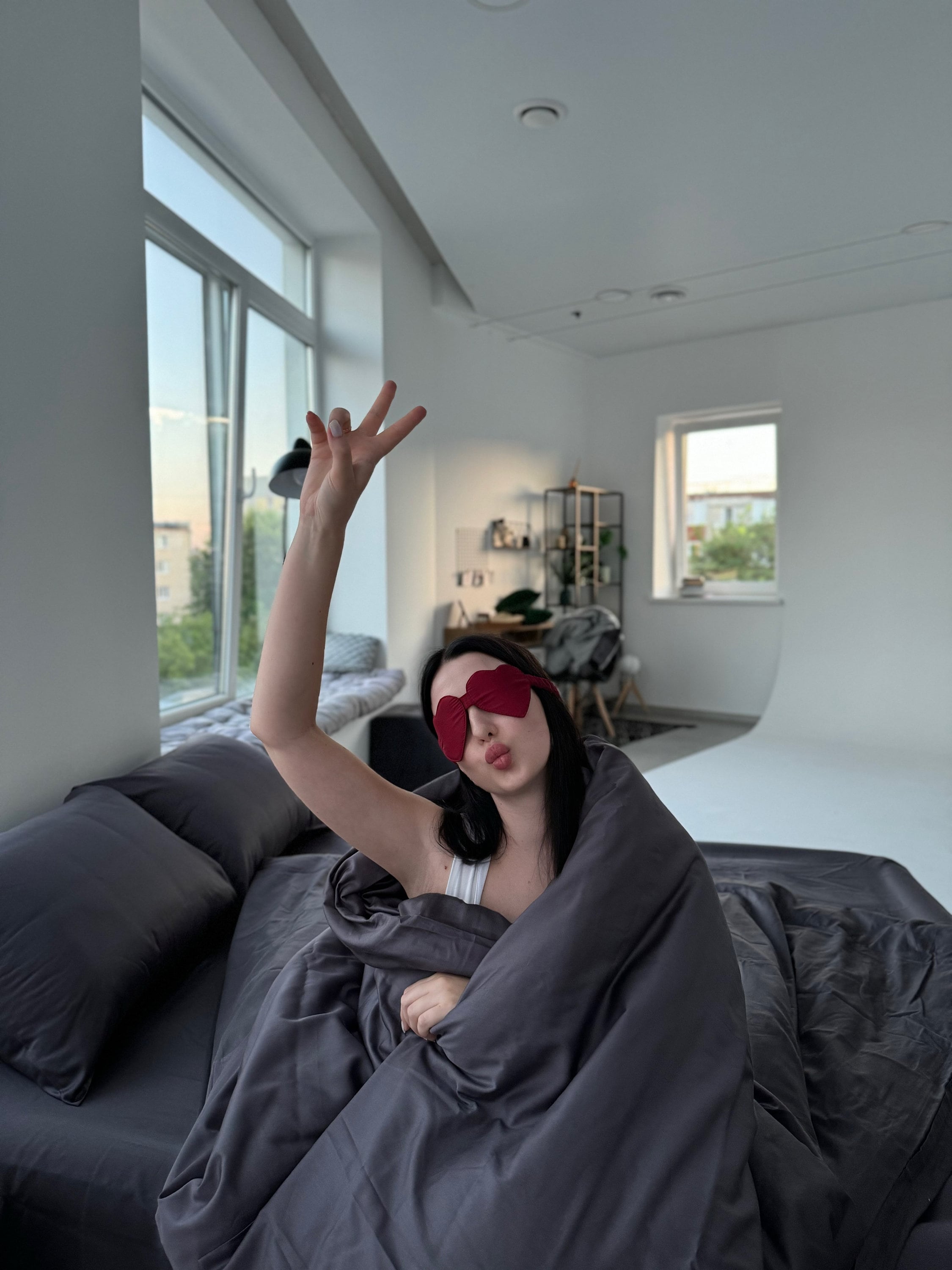 Heart Sleep Mask Red Satin 100% Cotton,sleep Eye Mask,eye Mask Sleep ...