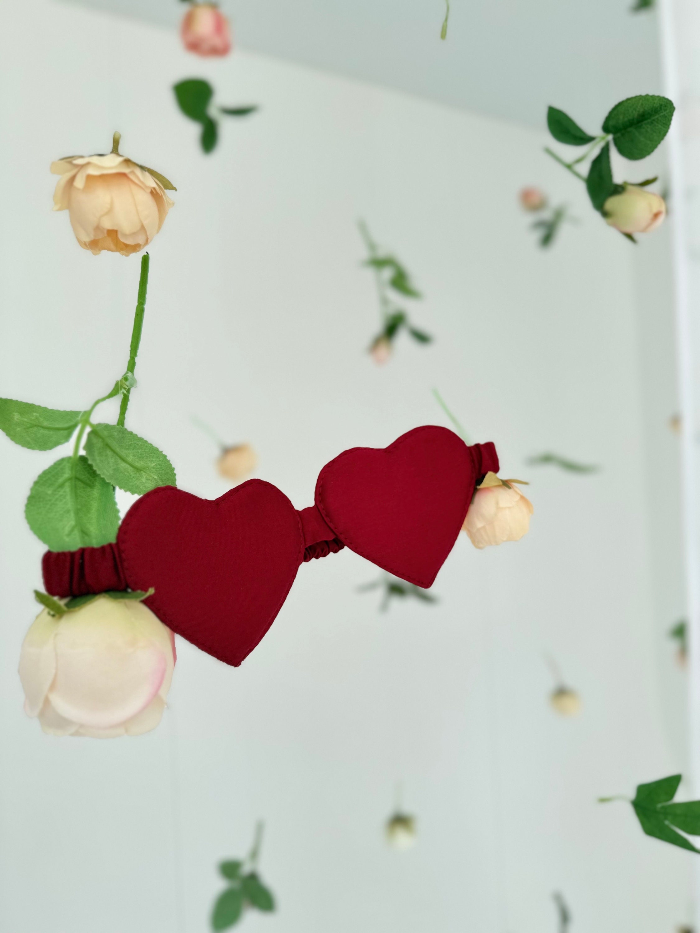 Heart Sleep Mask Red Satin 100% Cotton,sleep Eye Mask,eye Mask Sleep ...