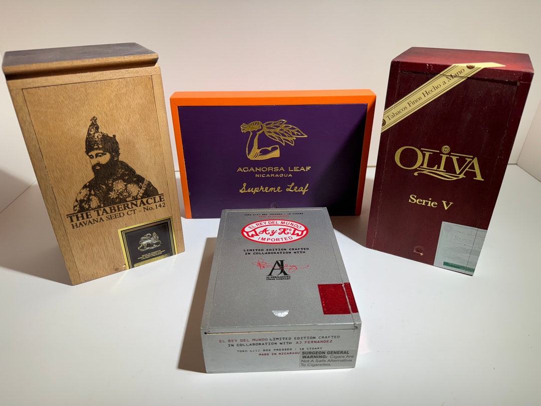 4 Slide-top Cigar Boxes - Etsy